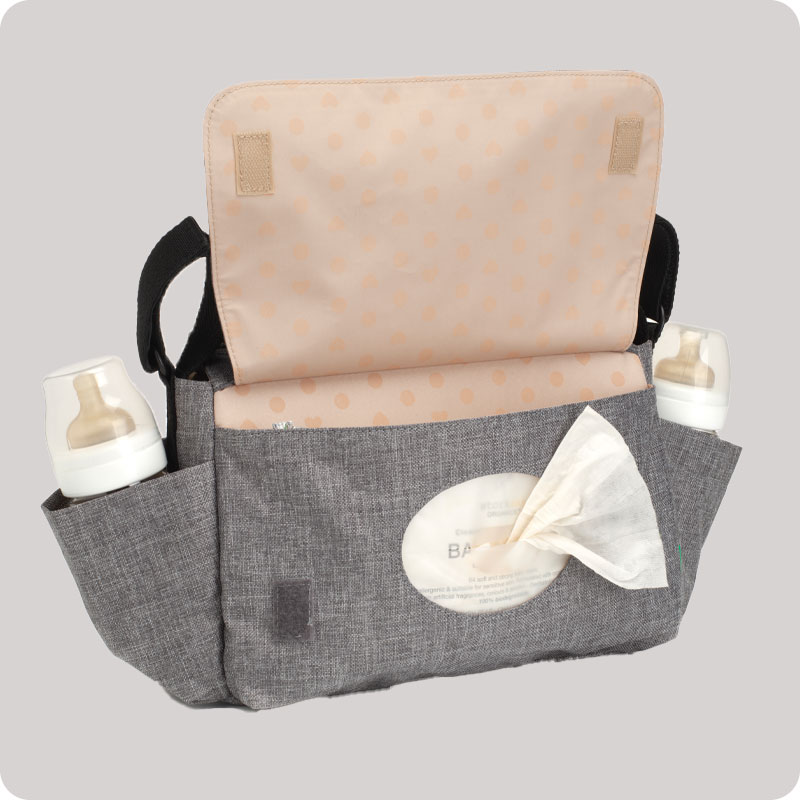 Babymel Eco Grey Pushchair Organiser | The Nappy Gurus