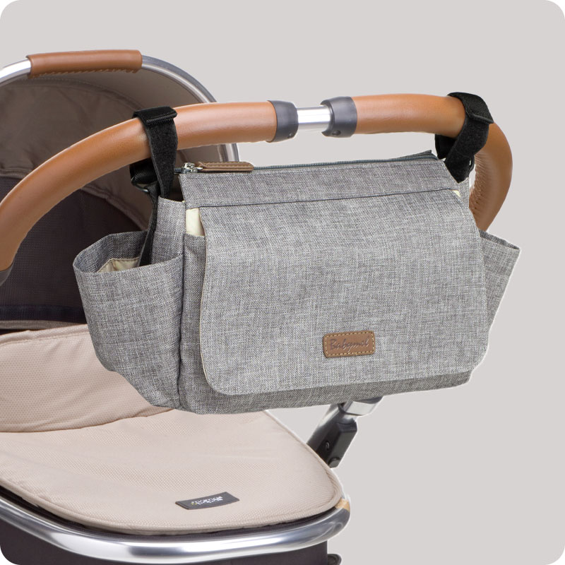 Babymel Eco Grey Pushchair Organiser | The Nappy Gurus