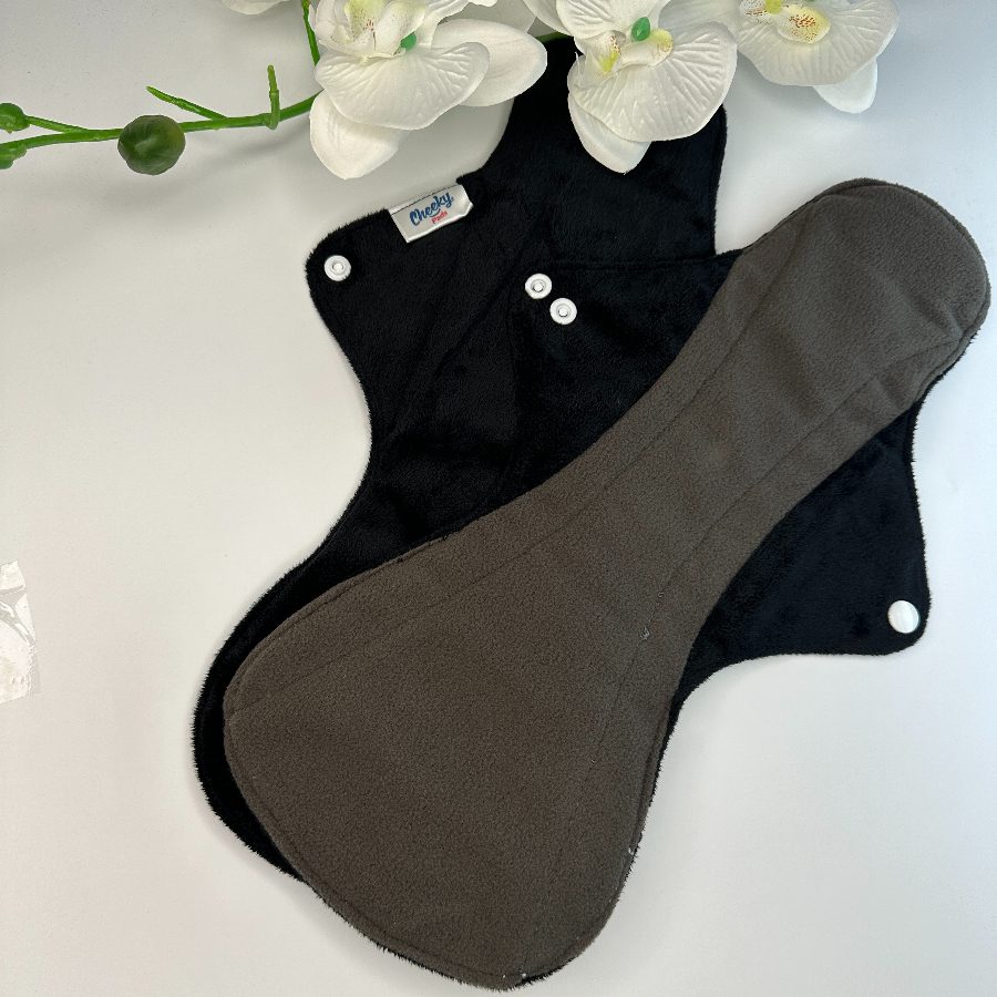 Extra Long Bamboo Charcoal Sanitary Pads | The Nappy Gurus