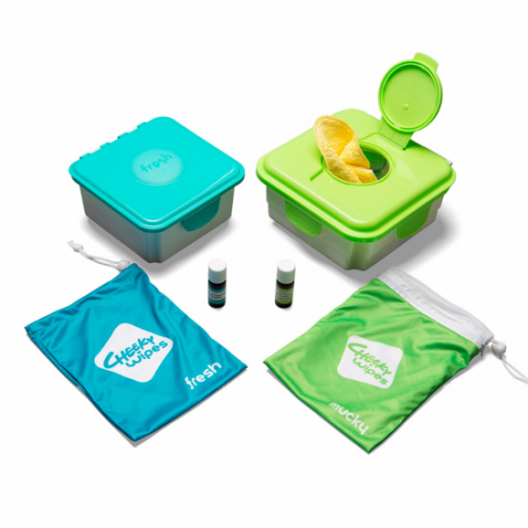 Cheeky Premium Reusable Wet Wipes Kit | The Nappy Gurus